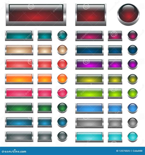 Web Buttons Vector Set Stock Vector Illustration Of Design