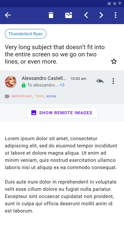 Thunderbird For Android Preview Modern Message Redesign