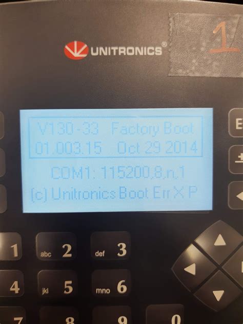 Vision 130 Stuck In Factoryboot Mode Vision And Samba Plc Hmi