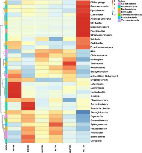 Heatmap Showing The Relative Abundances Of The 35 Most Abundant Genera