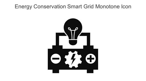 Energy Conservation Smart Grid Monotone Icon In Powerpoint Pptx Png And Editable Eps Format Ppt