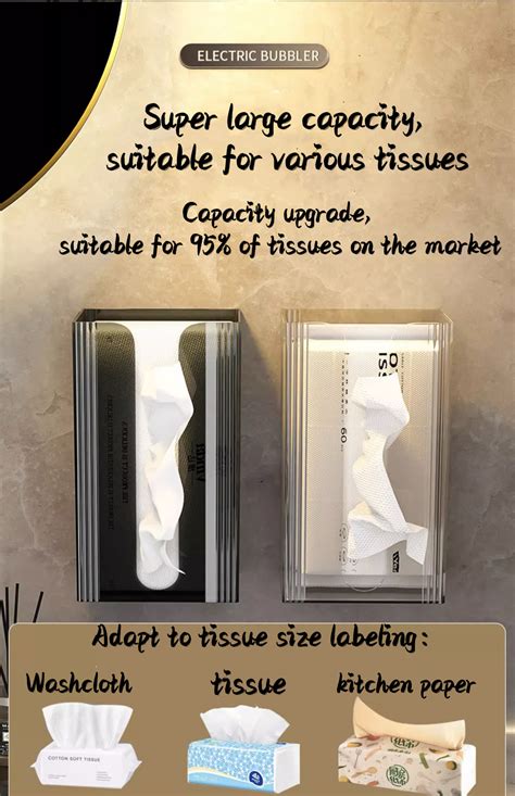 Tissue Box Wall Mounted Kleenex Wash Towel Storage Box Toilet Bathroom