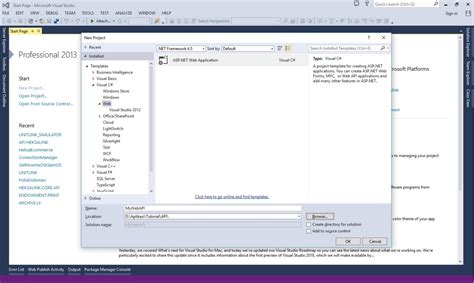 Create Project Web Api Share For Solution