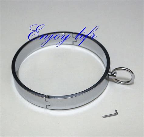 Inner D 120mm Female Size Metal Bondage Restraint Collar With O Ring