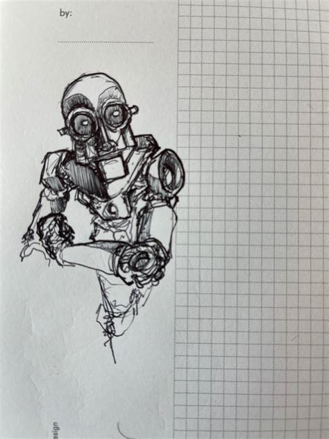 Ballpoint Pen Robot Doodle 12 By Thedoodlebags On Deviantart