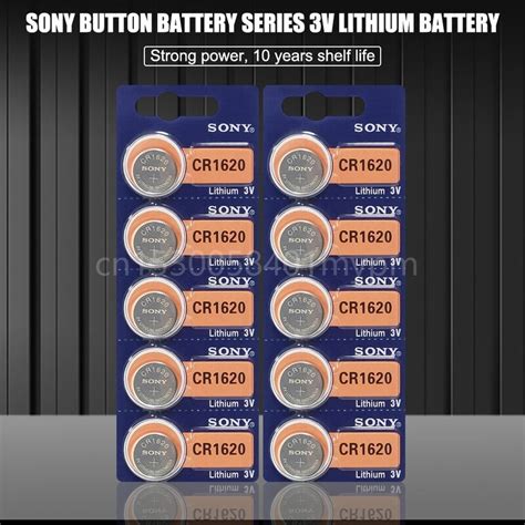 Sony Cr1620 Button Batteries Ecr1620 Dl1620 5009lc Cell Coin Lithium