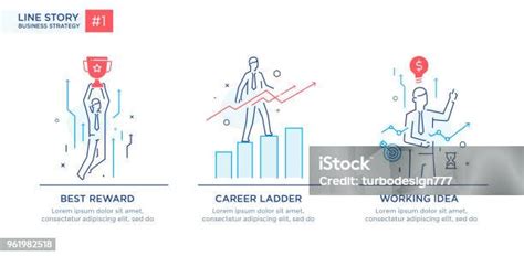 실업가와 삽화 개념의 집합입니다 워크플로 성장 그래픽입니다 사업 개발 이정표입니다 선형 그림 아이콘 인포 그래픽입니다 방문