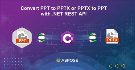 온라인 Ppt에서 Pptx로 변환 Net Rest Api를 사용하여 Pptx를 Ppt로 변환