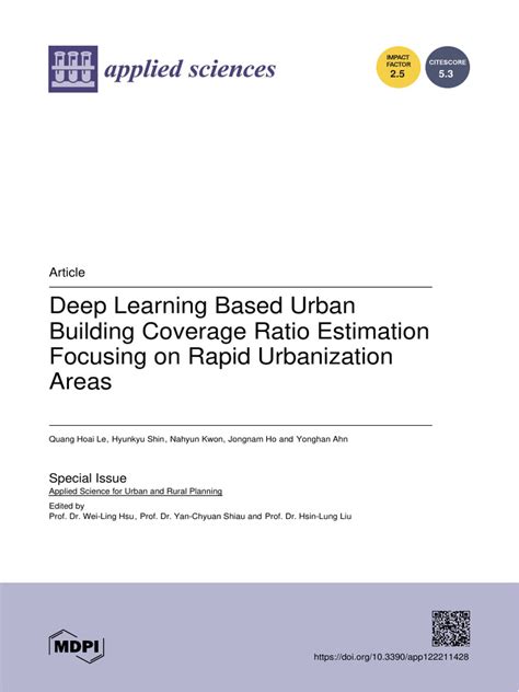 Applsci 12 11428 With Cover Deep Learning Based Urban Building Coverage
