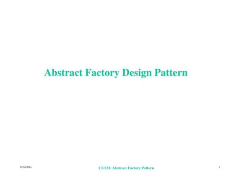 PPT Abstract Factory Design Pattern PowerPoint Presentation Free Download ID
