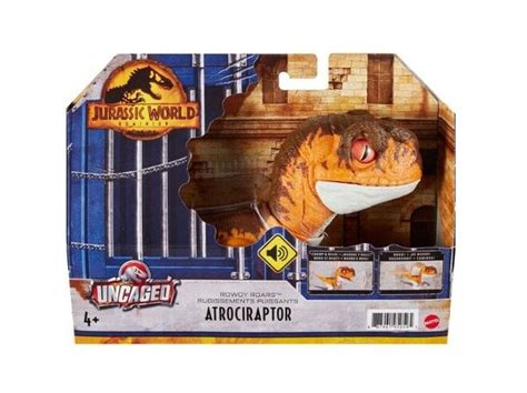Jurassic World Dominion Uncaged Rowdy Roars Atrociraptor Brown Tiger