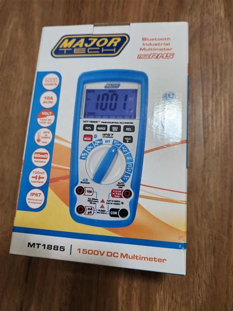 1500v Dc Ip67 True Rms Bluetooth Multimeter Major Tech Mt1885 J And M