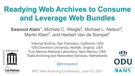 Readying Web Archives To Consume And Leverage Web Bundles Pdf Web Design And Html Internet