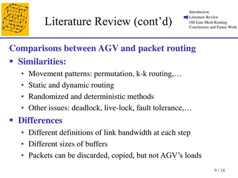 Ppt Off Line Agv Routing On The 2d Mesh Topology With Partial