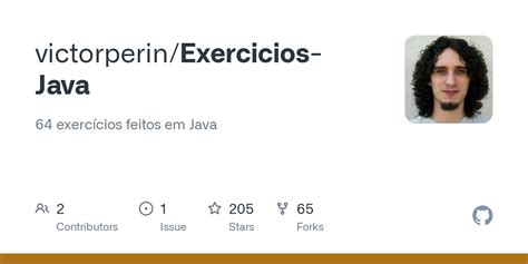 GitHub victorperin Exercicios Java 64 exercícios feitos em Java