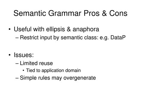 Ppt Semantics Semantic Grammar And Information Extraction Powerpoint Presentation Id3758537