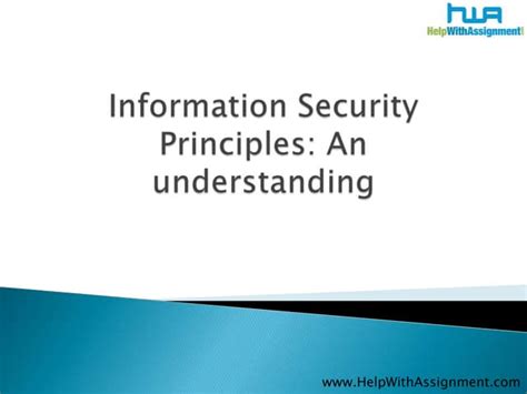Information Security Principles An Understanding Ppt