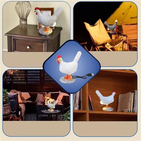 Chicken Egg Lamp3d Chicken Table Lamp Lifelike Led Egg Lamp Resin7474 £1243 Picclick Uk