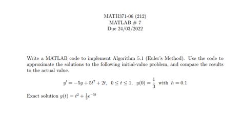 Solved THE MATLAB CODE IS NEEDED THE MATLAB CODE IS Chegg