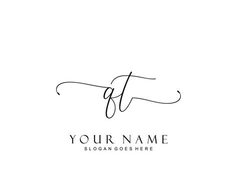 Initial QT Beauty Monogram And Elegant Logo Design Handwriting Logo Of Initial Signature