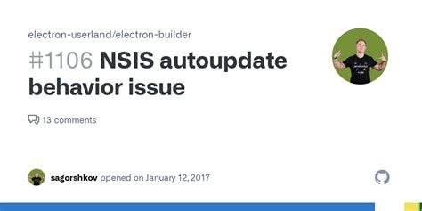 Nsis Autoupdate Behavior Issue · Issue 1106 · Electron Userlandelectron Builder · Github