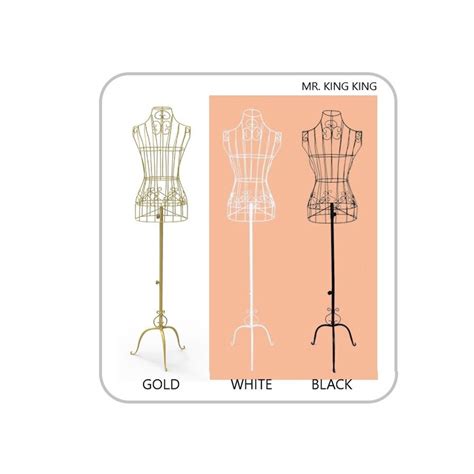 Female Metal Wire Dress Form Mannequin Adjustable Height Wire Frame Dress Form Display Stand