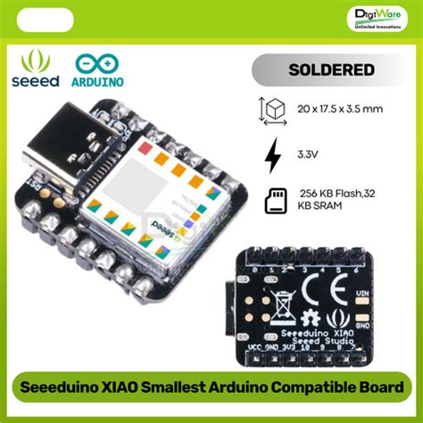 jual seeeduino xiao smallest arduino compatible board soldered kota
