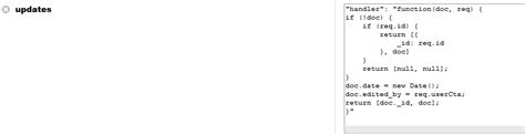Handler Couchdb Updates Functions Not Working Stack Overflow