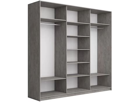 Шкаф купе Прайм Премиум 3 х дверный фасад дсп стекло черное Чёрный профиль Бетон купить