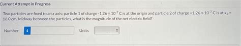 solved two particles are fixed to an x axis particle 1 of