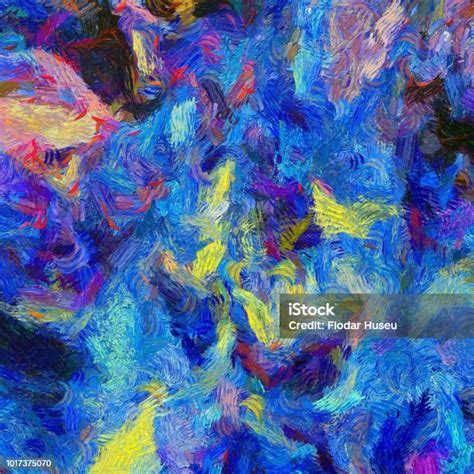 추상 질감 배경입니다 빈센트 반 고흐 스타일 작품에서 디지털 그림입니다 손에 그린된 예술 패턴입니다 현대 예술입니다 인쇄 된 그림 엽서 포스터 또는 배경 화면 및 섬유