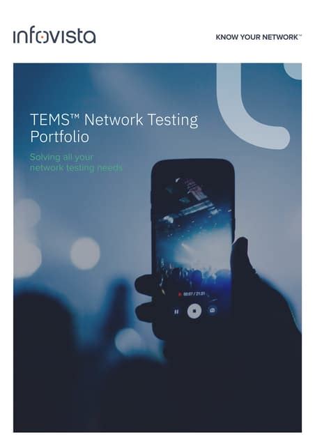 Tems™ Network Testing Portfolio Solution Brief Infovista Pdf
