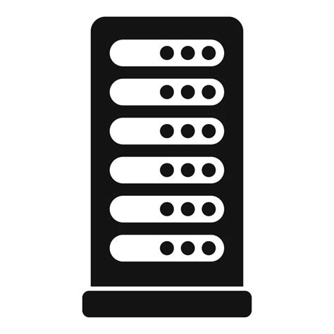 Premium Vector | Black and white server rack icon