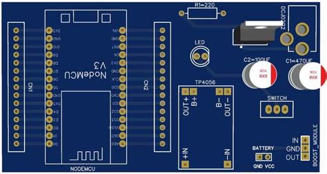 Power Supply For NodeMCU With Battery Charger Booster