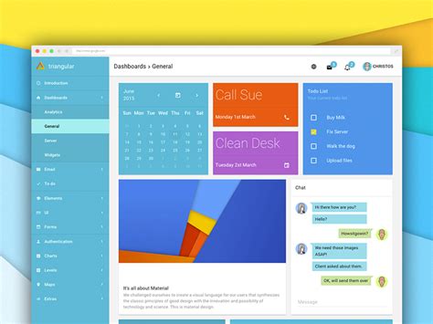Triangular Material Design Angularjs Admin Template By Christos On