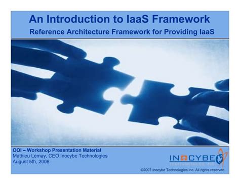 An Introduction To Iaas Framework Ppt