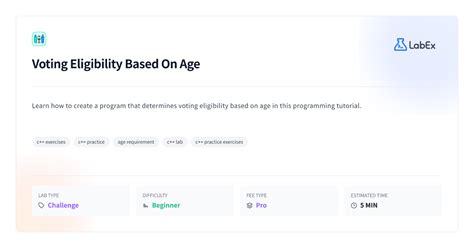 Voting Eligibility Based On Age Labex