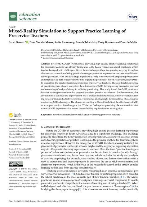pdf mixed reality simulation to support practice learning of