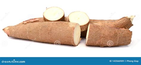 Tapioca Root On White Background Isolated Stock Image Image Of Moitiacopy Blancheur 143566909