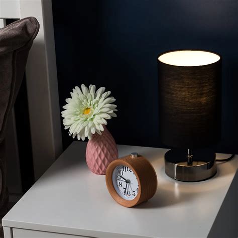 Valuelights Malin Pair Of Modern Black Chrome Touch Dimmer Bedside