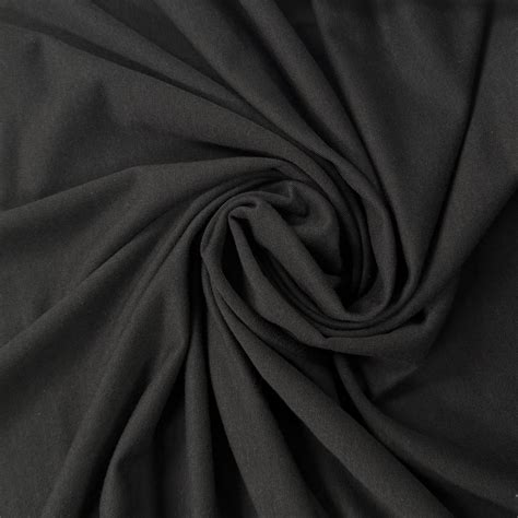 Bamboo Cotton French Terry Knit Black Riverside Fabrics