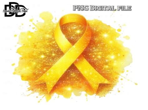 13 Yellow Awareness Png Ribbon Clipart Designs And Graphics