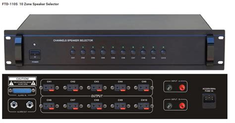 10 Zone Speaker Selector Public Adress System Full Set