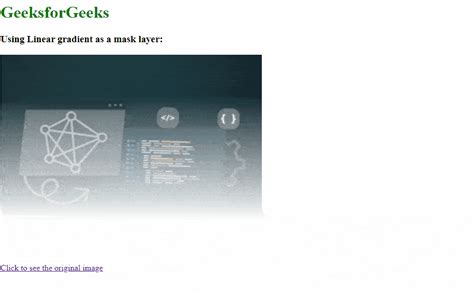 CSS Masking Property GeeksforGeeks