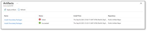 azure devtest lab artiact failed to install and timeout after two hours