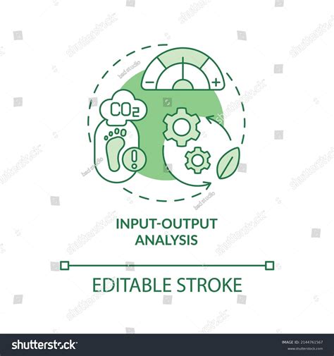 Input Output Analysis Green Concept Icon Stock Vector Royalty Free
