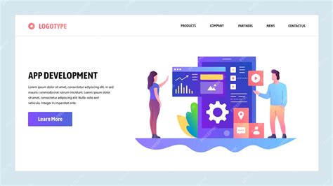 premium vector vector web site design template app development mobile