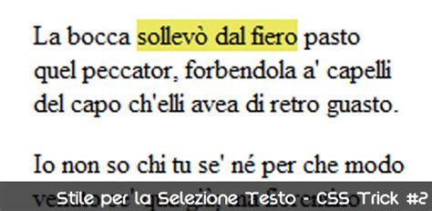 Cambiare Stile Per La Selezione Del Testo Css Trick 2 Juliusdesign
