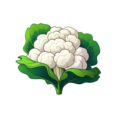 Ai Generated Cauliflower Plant Icon Cartoon Illustration Plant Icon