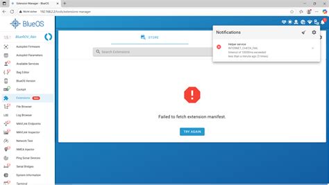 vehicle setup blueos issues blueos blue robotics community forums